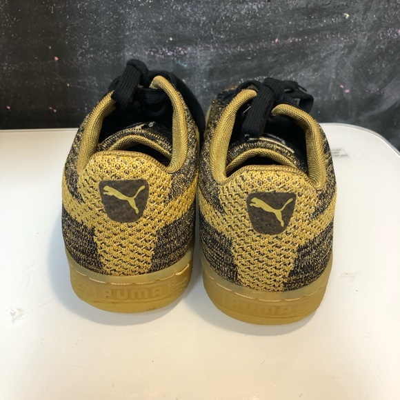 Puma | Shoes | Puma Metallic Gold Puma Basket Mens | Poshmark